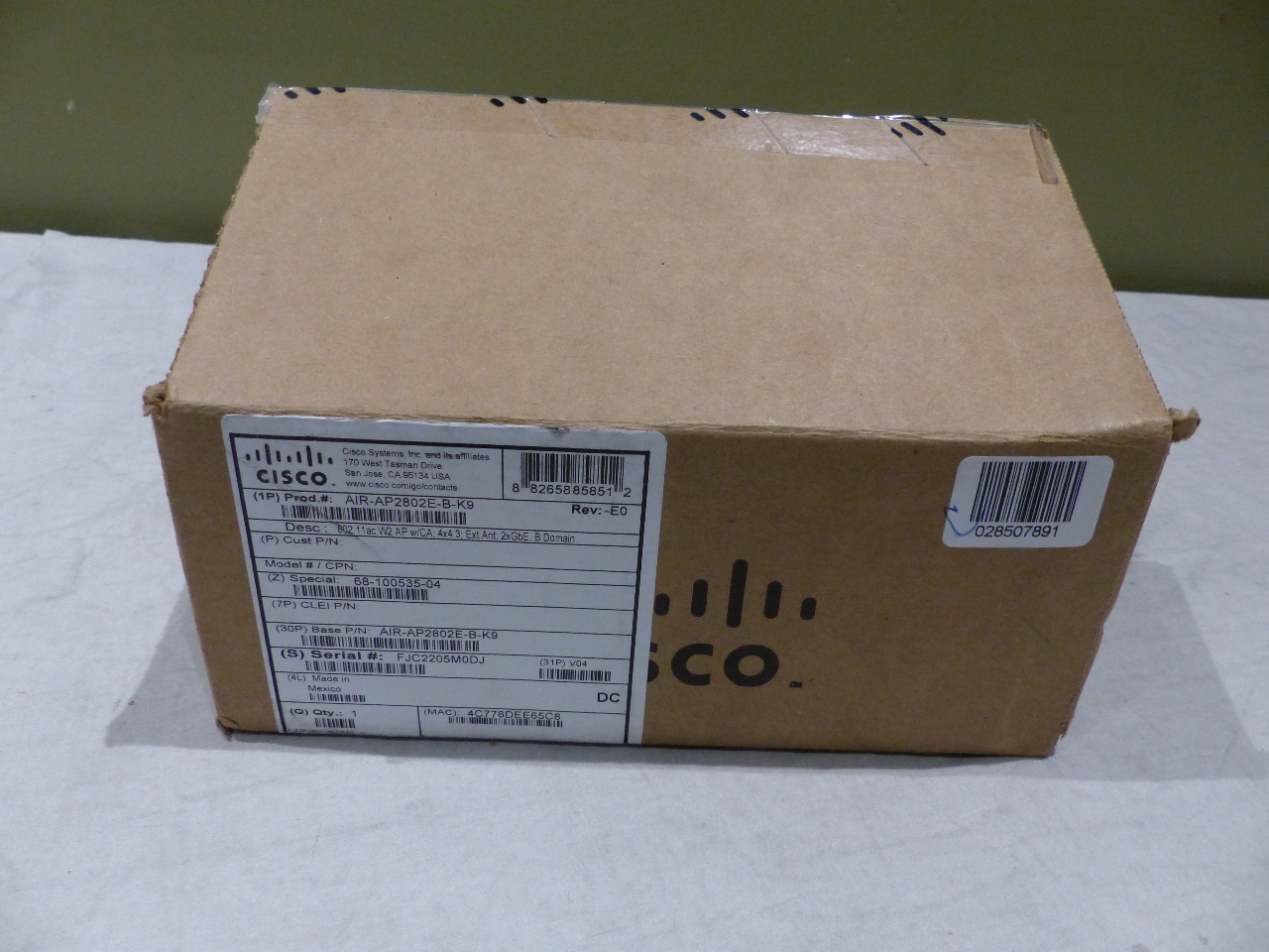 CISCO AIRONET 2802E ACCESS POINT AIR-AP2802E-B-K9 | MDG Sales, LLC
