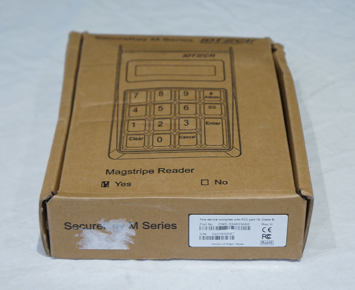 IDTECH SECUREKEY M100/M130 KEY PAD W/ MAGSTRIPE CARD READER IDKE ...