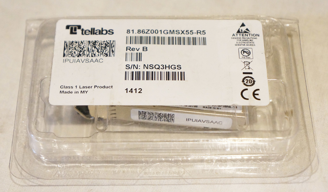 TELLABS / FINISAR FTLF8519P3BNL-T8 81.86Z001GMSX55-R5 B TRANSCEIVER ...