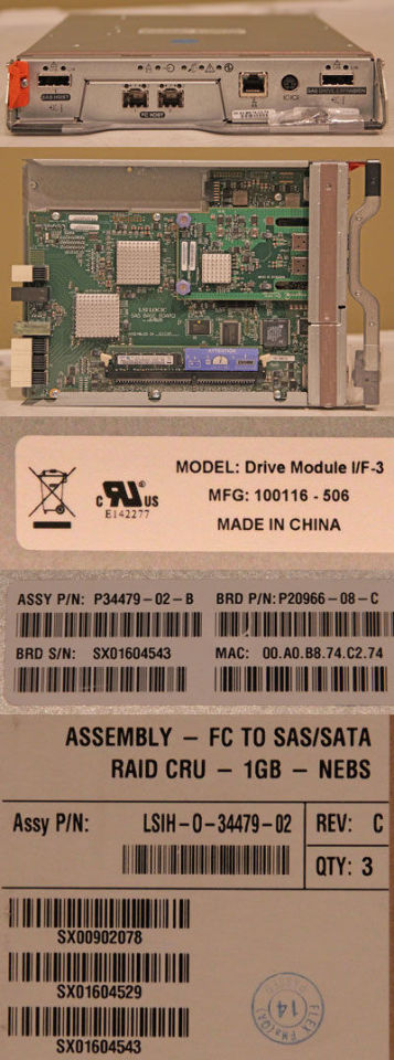 SGI / IBM FC TO SAS/SATA RAID CRU 1GB NEBS P/N 100116-506 NEW!! | MDG ...