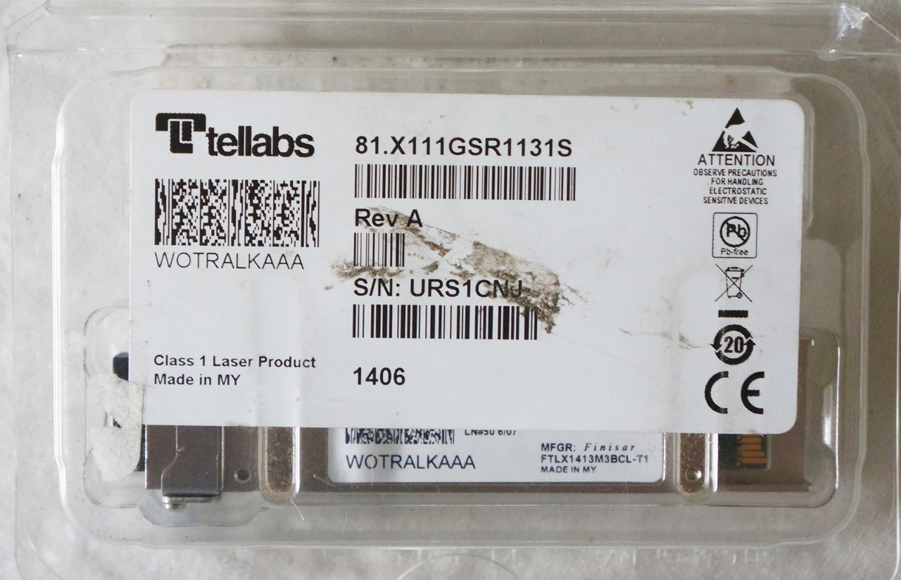 TELLABS TRANSCEIVER CLASS 1 21CFR1040.10 81.X111GSR1131S REV A | MDG ...