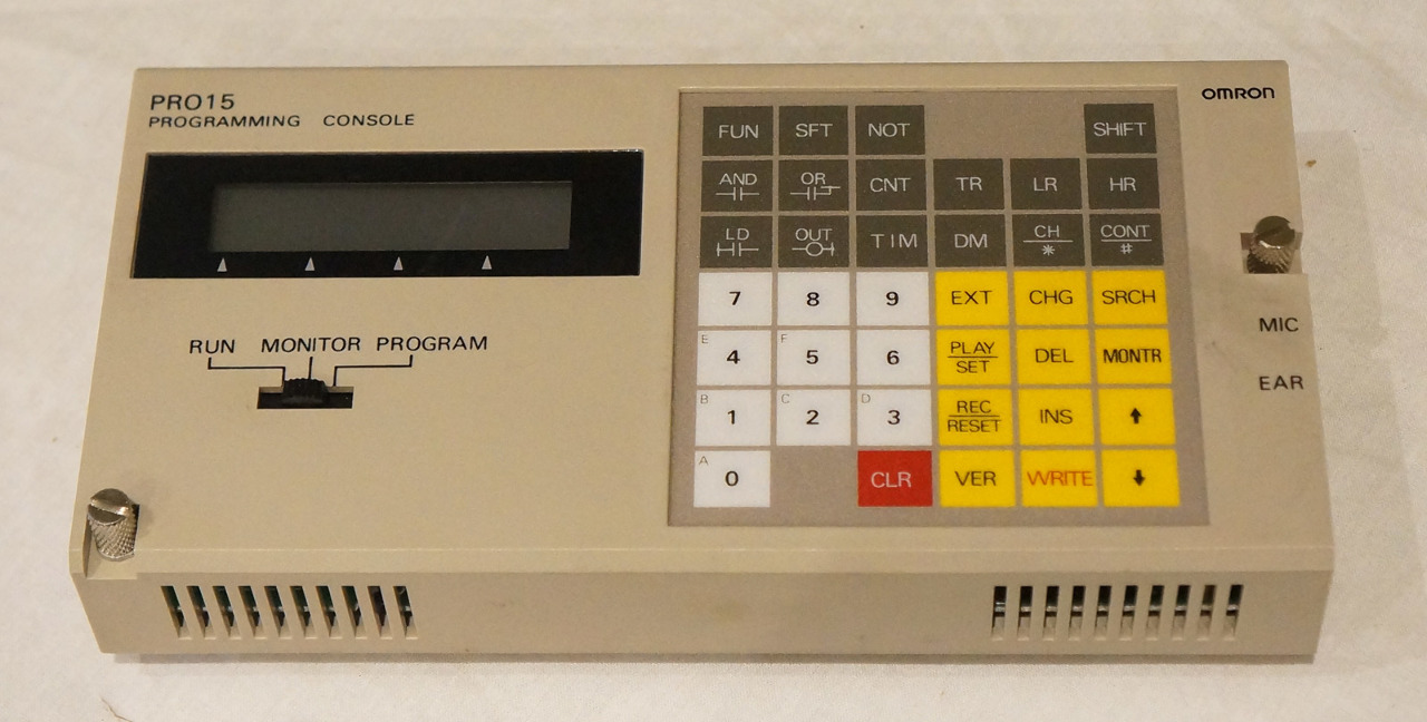 OMRON C120-PRO15 PRO15 PROGRAMMING CONSOLE W/ MANUAL & CABLE | eBay