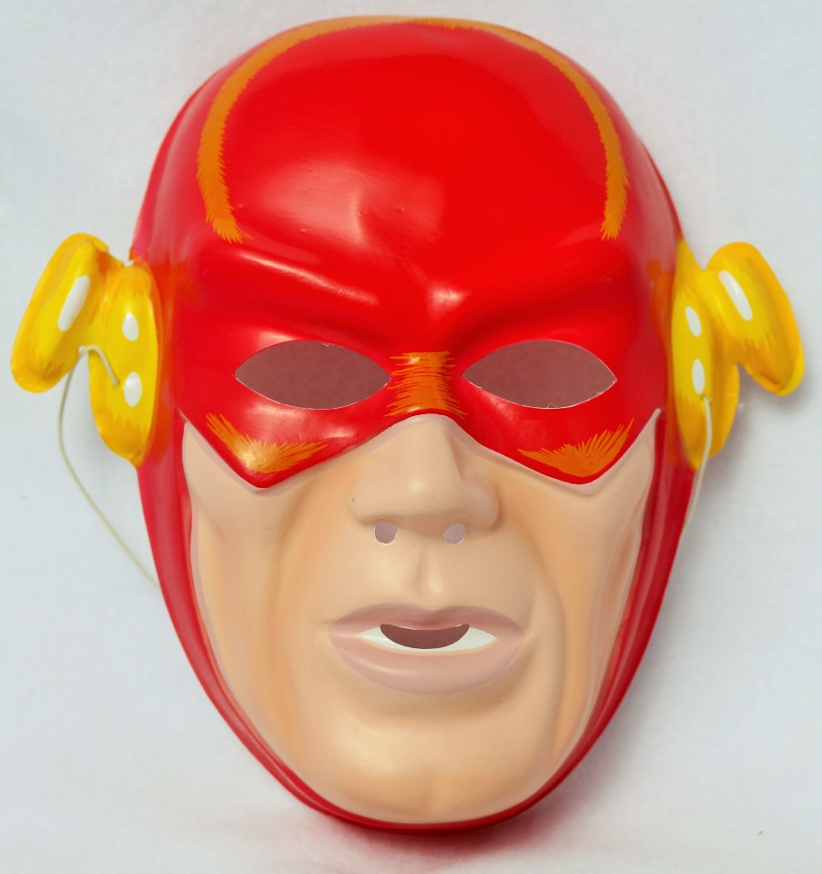 Vintage DC Comics The Flash Halloween Mask 1991 Costume Comic Book ...