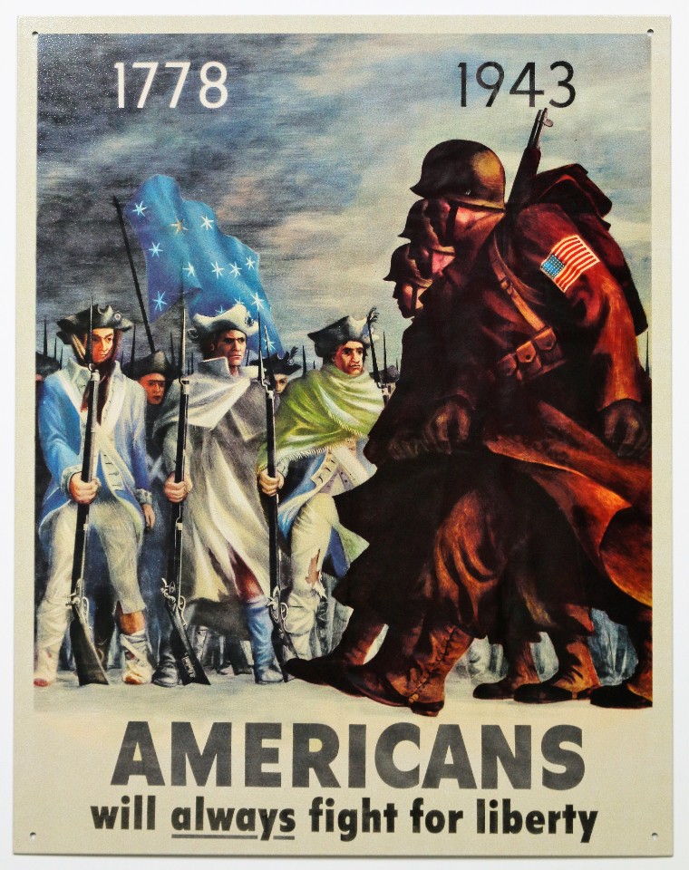 Americans Will Always Fight For Liberty Tin Metal Sign Americana ...