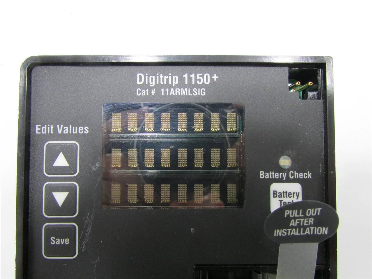 EATON CUTLER HAMMER DIGITRIP 1150+ CAT. NO. 11ARMLSIG TRIP UNIT CIRCUIT ...