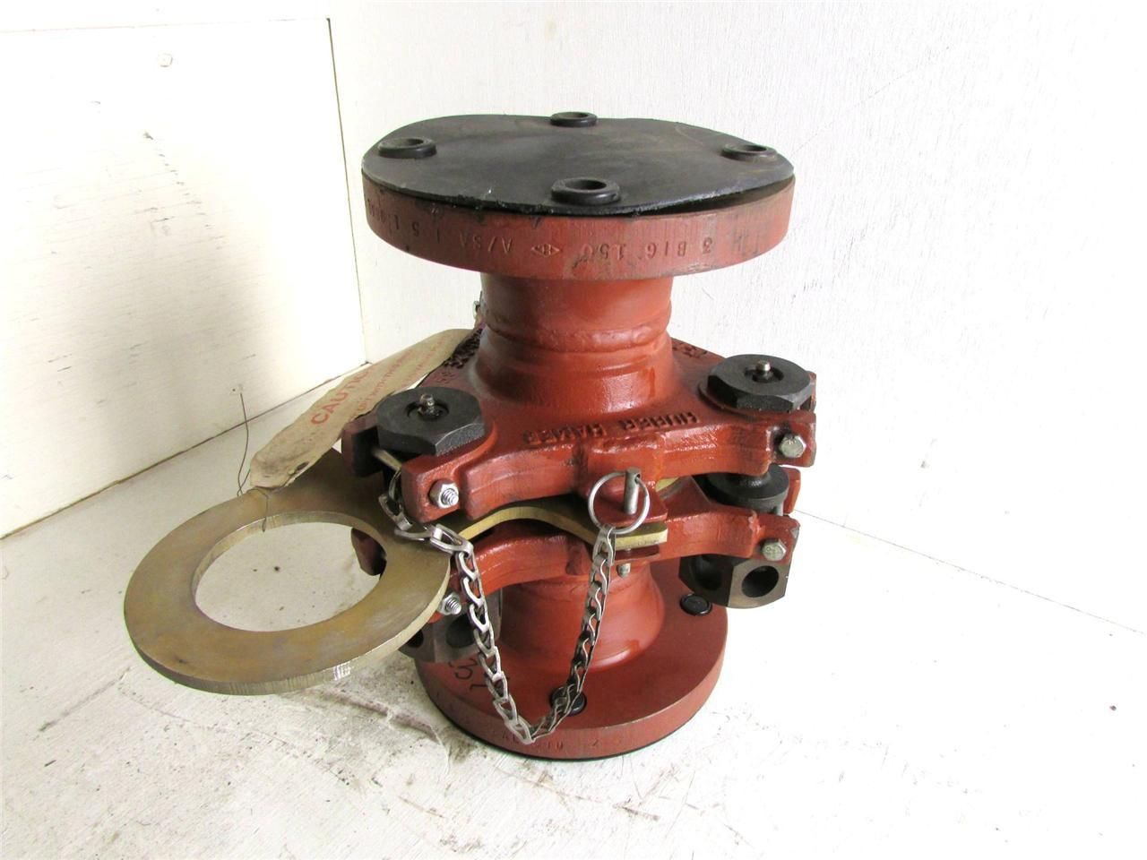 " HUBER HAMER 3" LINE BLIND VALVE ANSI 150 B16 A/SA 105 1196AL STD Z ...
