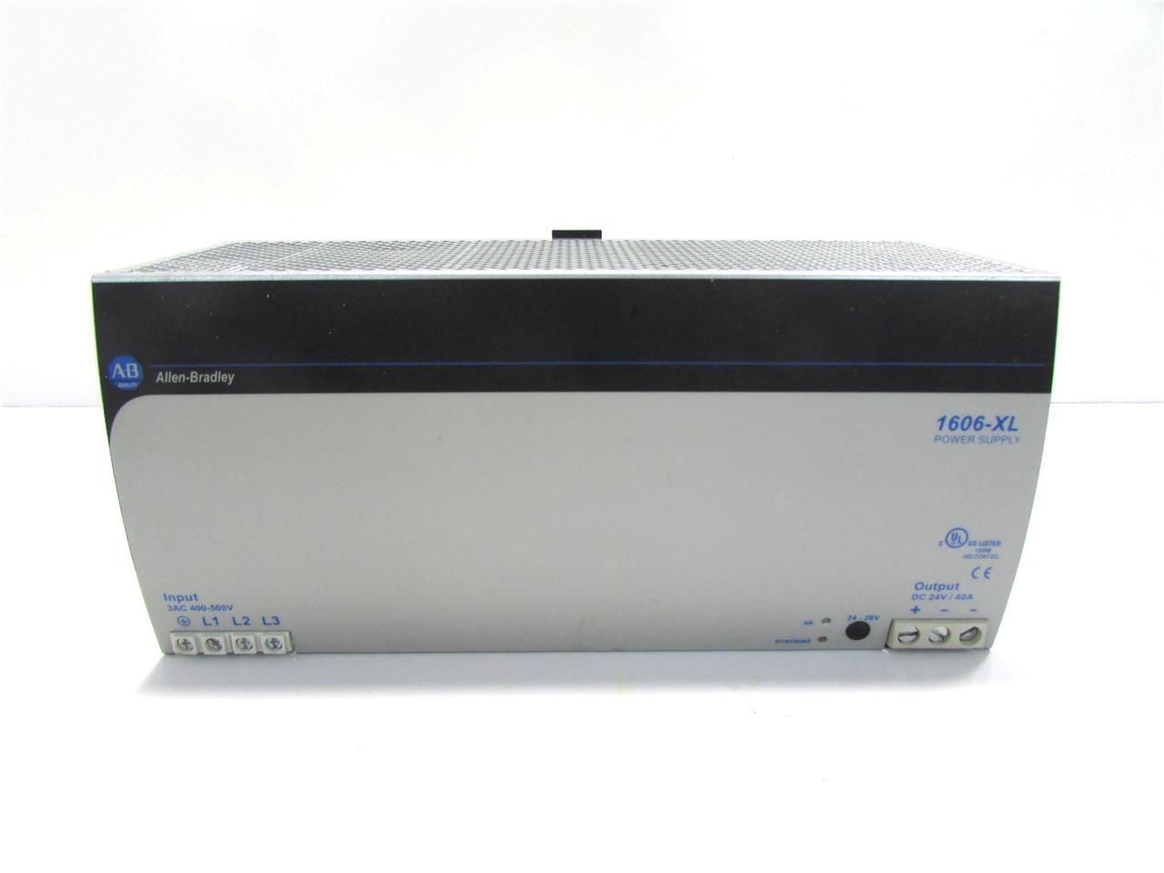 ALLEN BRADLEY 1606-XL960E-3 AC/DC DINRAIL MOUNT POWER SUPPLY, 960 W, 24 ...
