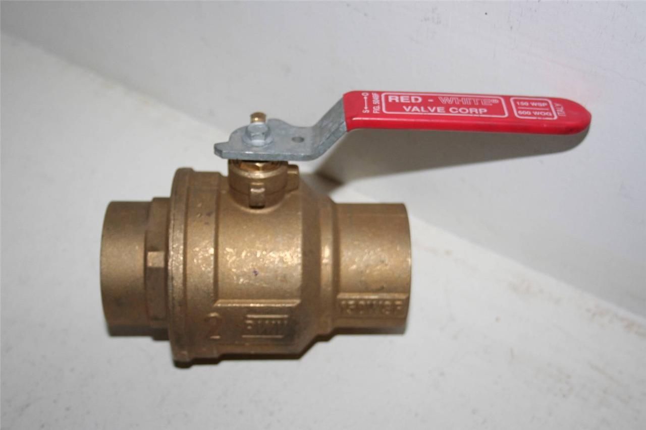* RED WHITE FIG. 5049F BRASS BALL VALVE 2" RWV 150 WSP 600 WOG NEW ...