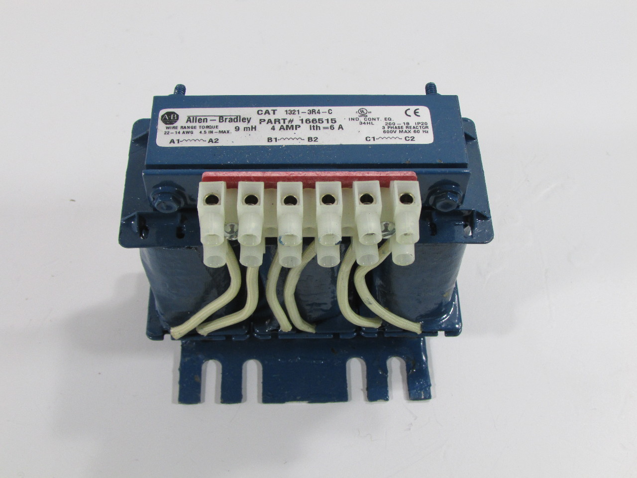 ALLEN BRADLEY 1321-3R4-C WIRE RANGE TORQUE 9mH 166515 600 V MAX ...