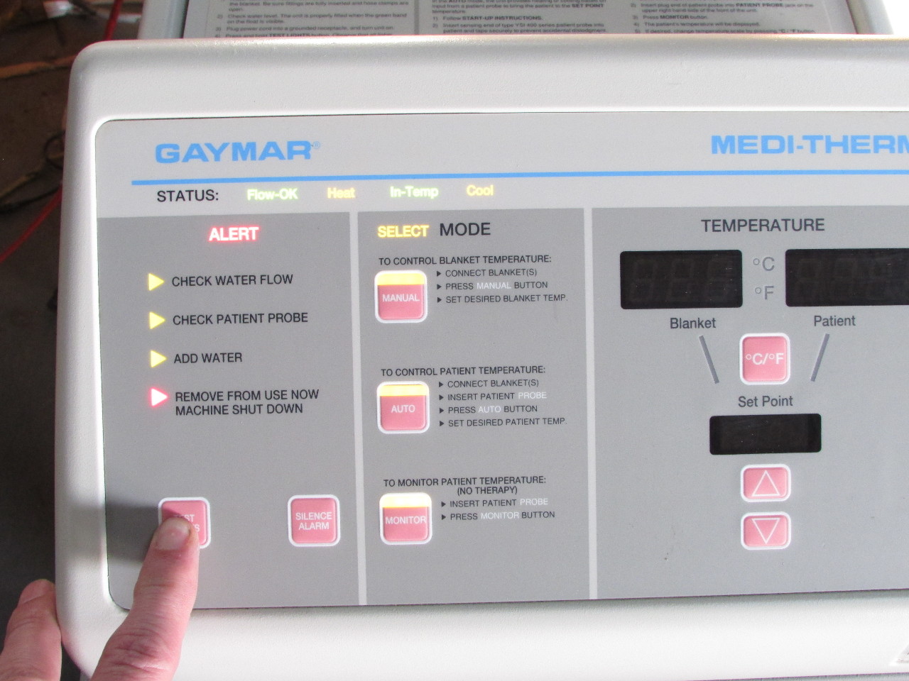 * GAYMAR MEDI-THERM II HYPER/HYPOTHERMIA MTA5900 SERIES MACHINE ...