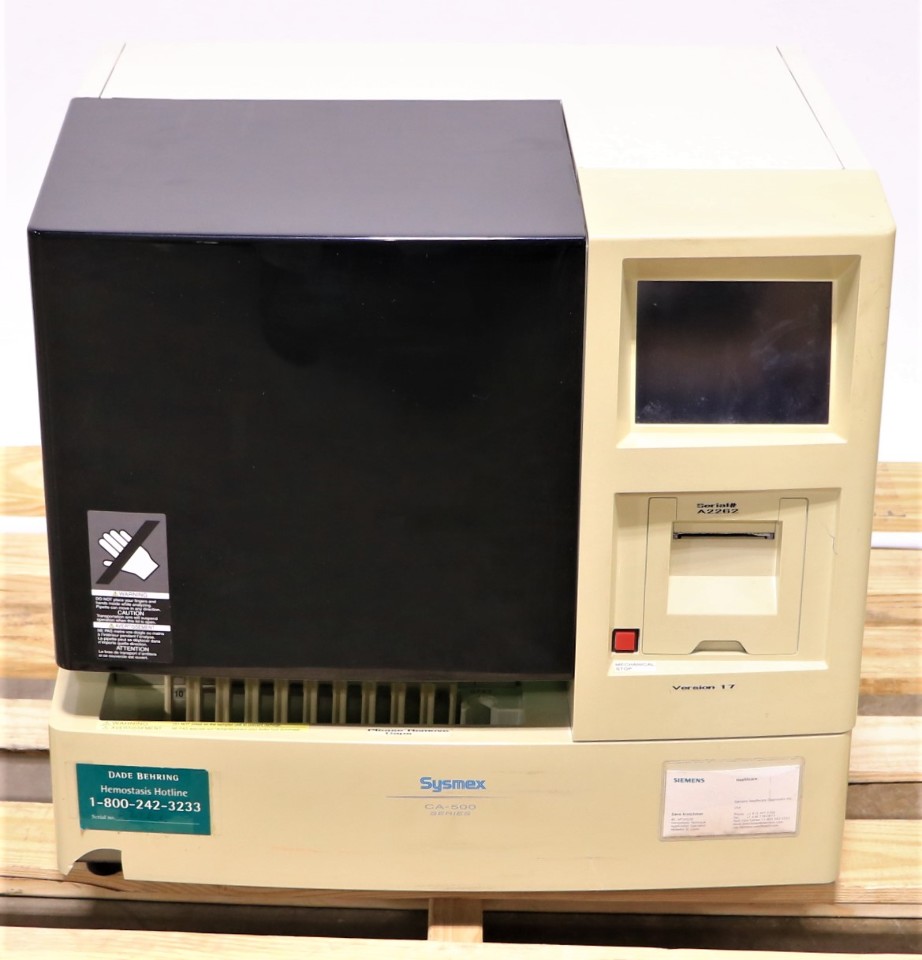 * SYSMEX CA-530 CA500 SERIES AUTOMATED BLOOD COAGULATION ANALYZER ...