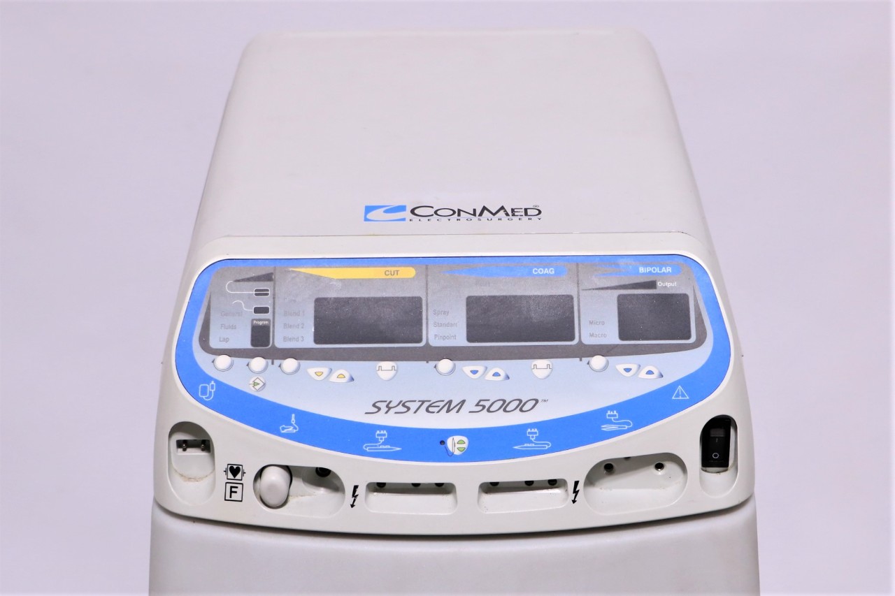 * CONMED 60-8005-001 ELECTROSURGERY SYSTEM 5000 W/ PEDALS, CART ...