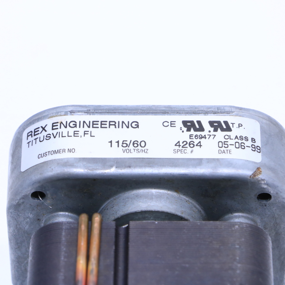 * REX ENGINEERING E69477 CLASS B AC GEAR MOTOR 115V 60Hz | Premier ...