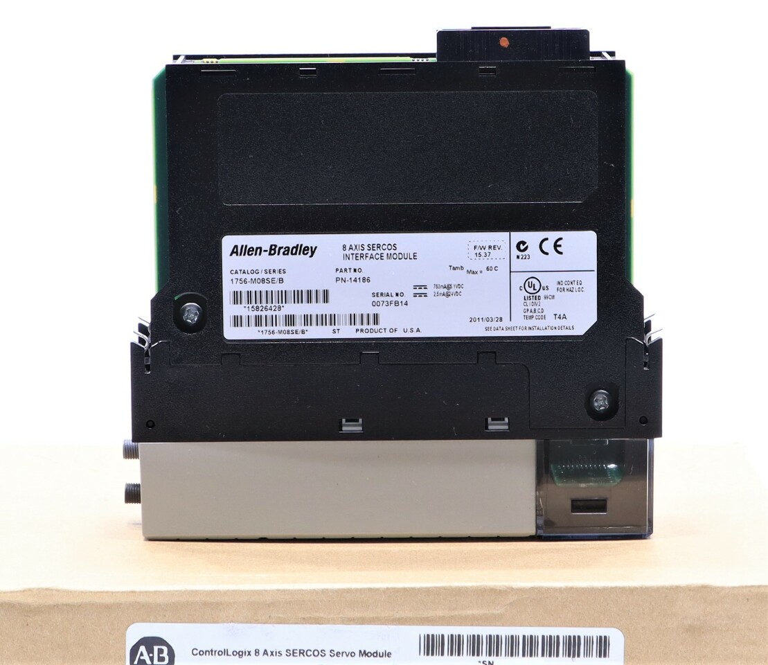 * ALLEN BRADLEY 1756-M08SE B F/W Rev 15.37 8-Axis SERCOS INTERFACE ...