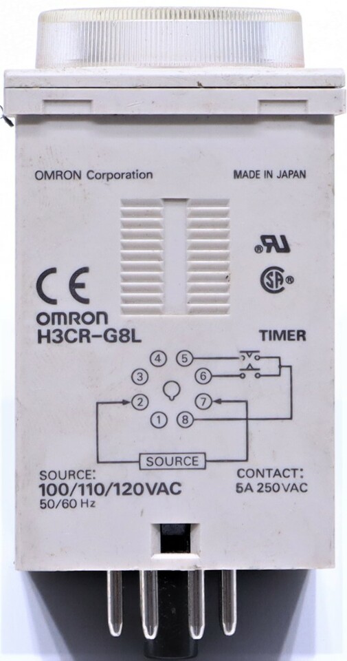 OMRON H3CR H3CR-G8L 0-60 TIMER 8-PIN | Premier Equipment Solutions, Inc.