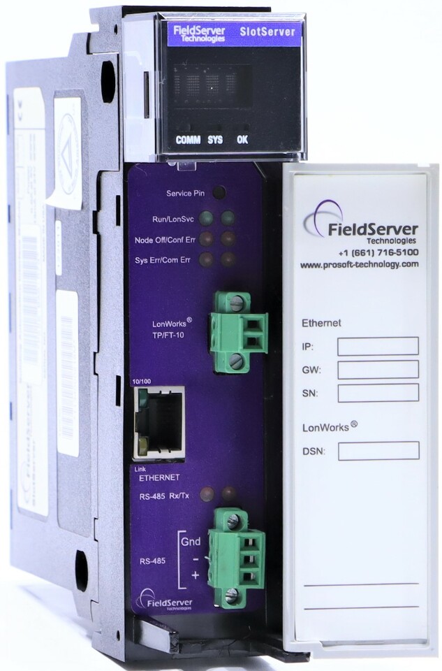 * FIELDSERVER PS56-BAS-073 PROSOFT CONTROLLOGIX SLOTSERVER BACNET MS/TP ...