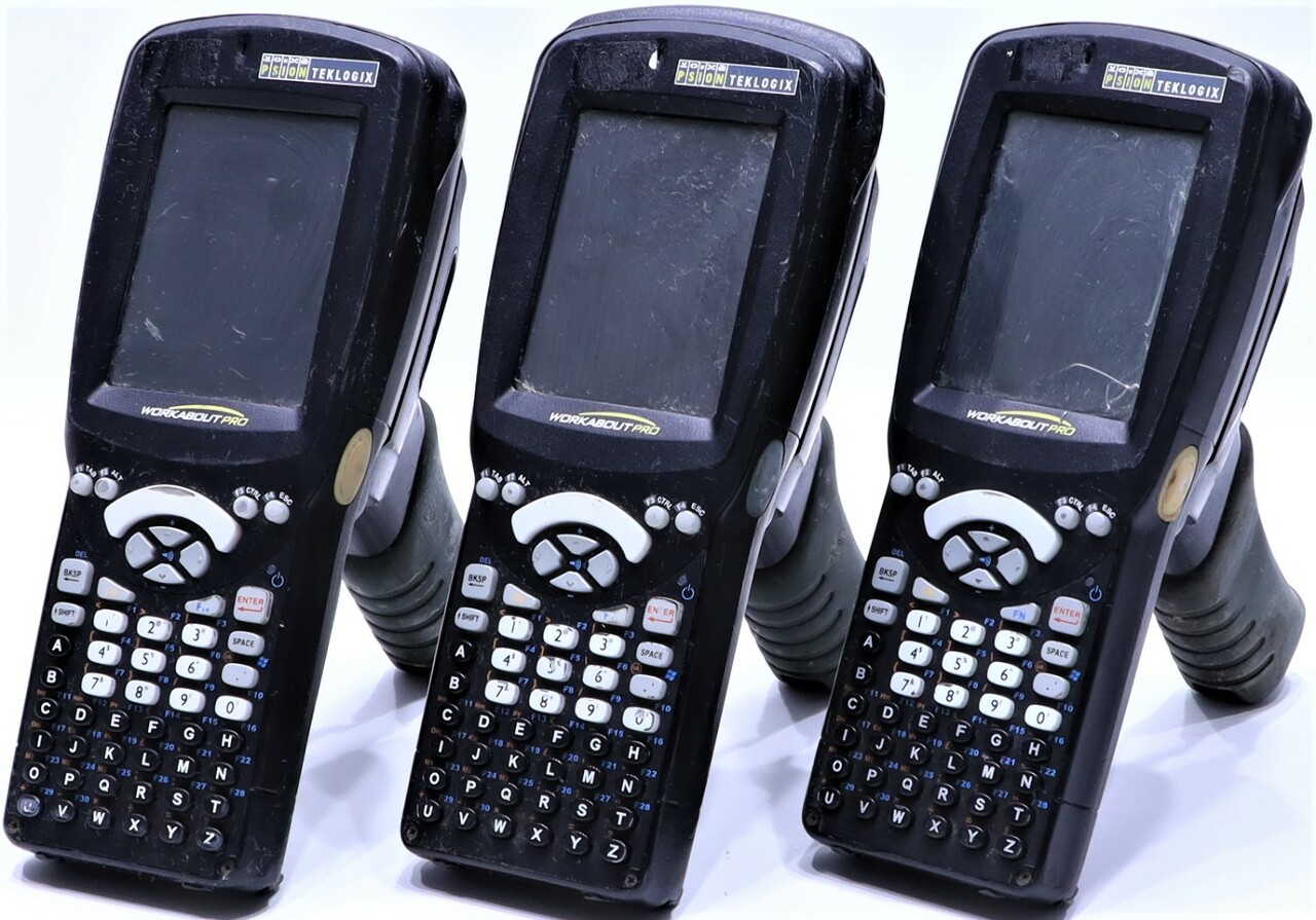 LOT OF (3) PSION TEKLOGIX 7527C-G2 WORKABOUT PRO BARCODE SCANNERS ...