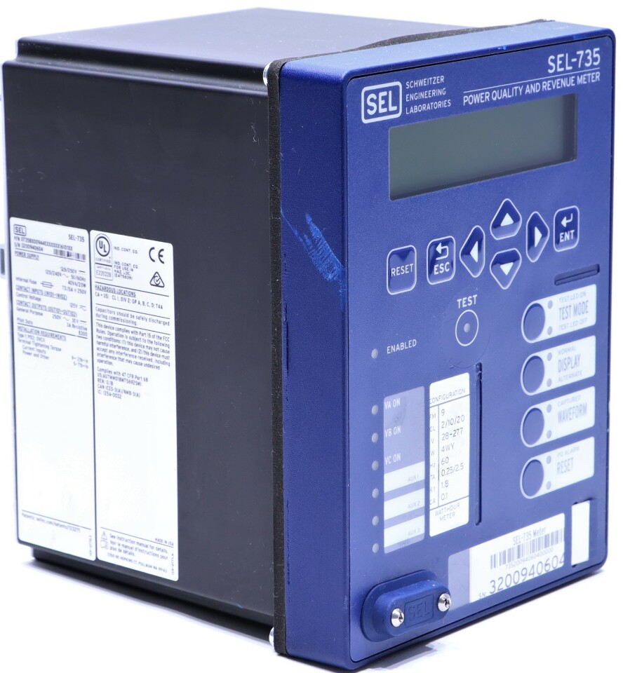 SEL SEL-735-0735BX00944CXXXXXX16101XX POWER QUALITY & REVENUE METER ...
