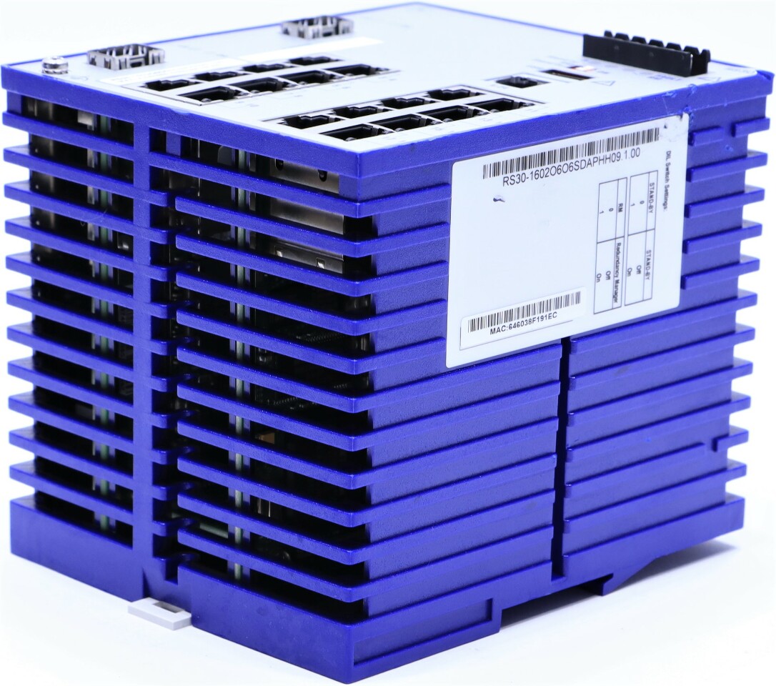 HIRSCHMANN RS30 RS30-1602O6O6SDAPHH09.1.00 16-PORT ETHERNET SWITCH ...