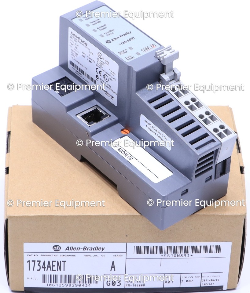 * NEW ALLEN BRADLEY 1734-AENT /A I/O ETHERNET NETWORK ADAPTOR | Premier Equipment Solutions, Inc.