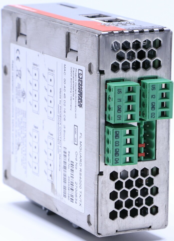 PHOENIX CONTACT FL MGUARD RS4000 TX/TX VPN ROUTER | Premier Equipment ...