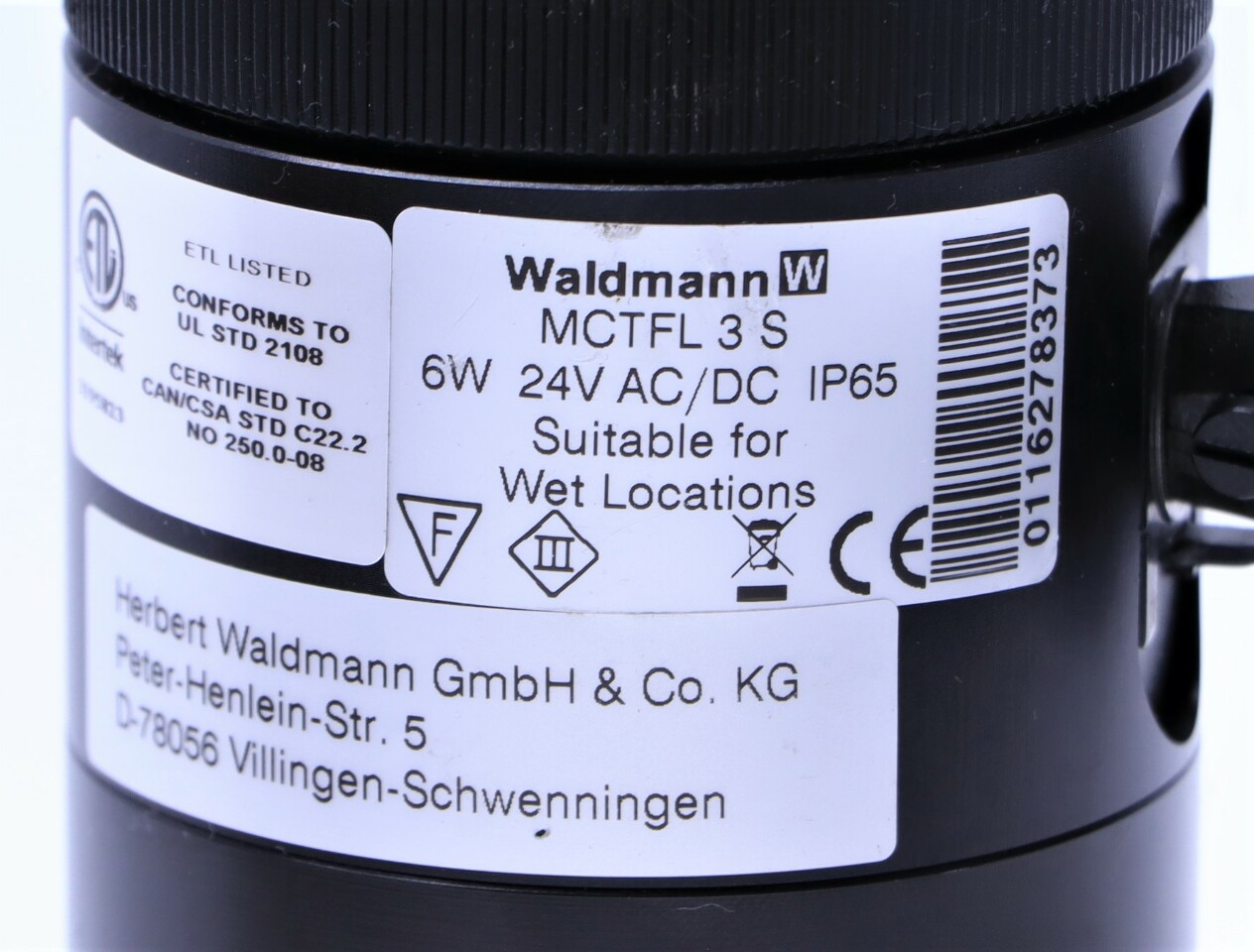 WALDMANN W MCTFL 3 S 6W 24V MACHINE WORKLIGHT | Premier Equipment Solutions, Inc.