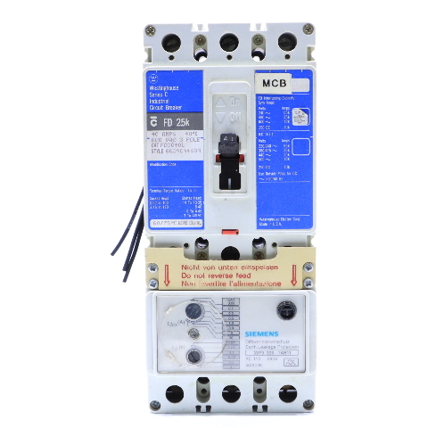 * WESTINGHOUSE FD 25k FD3040L 40A CIRCUIT BREAKER w/ SIEMENS 3VF9 325-1AB11