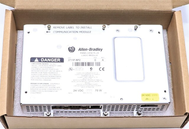 * ALLEN BRADLEY 2711P-RP2 SER C REV A LOGIC MODULE 128 MB FLASH RAM
