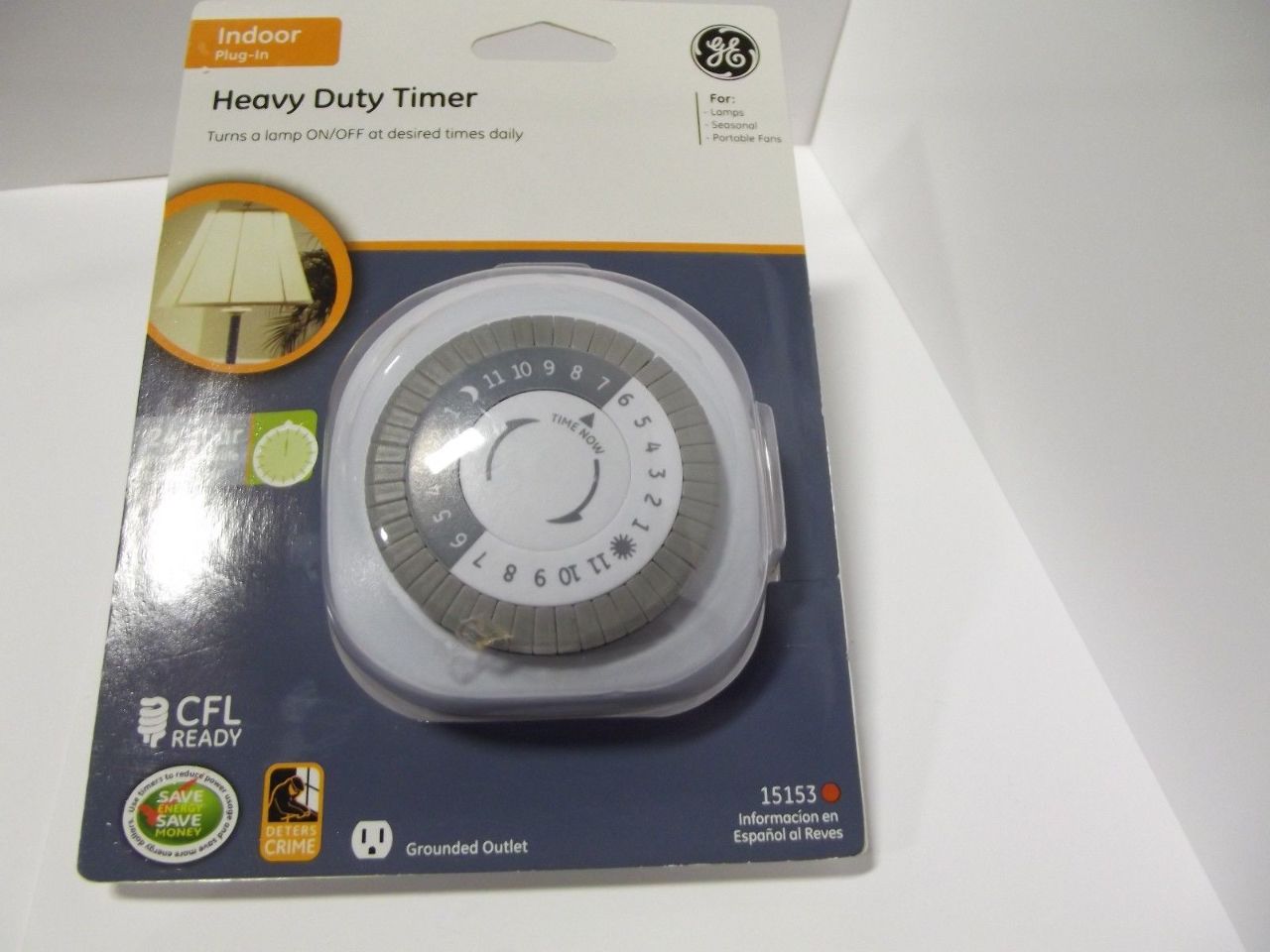 Heavy Duty Timer 24 Hour Programmable Indoor Plug-in GE 15153 New ...