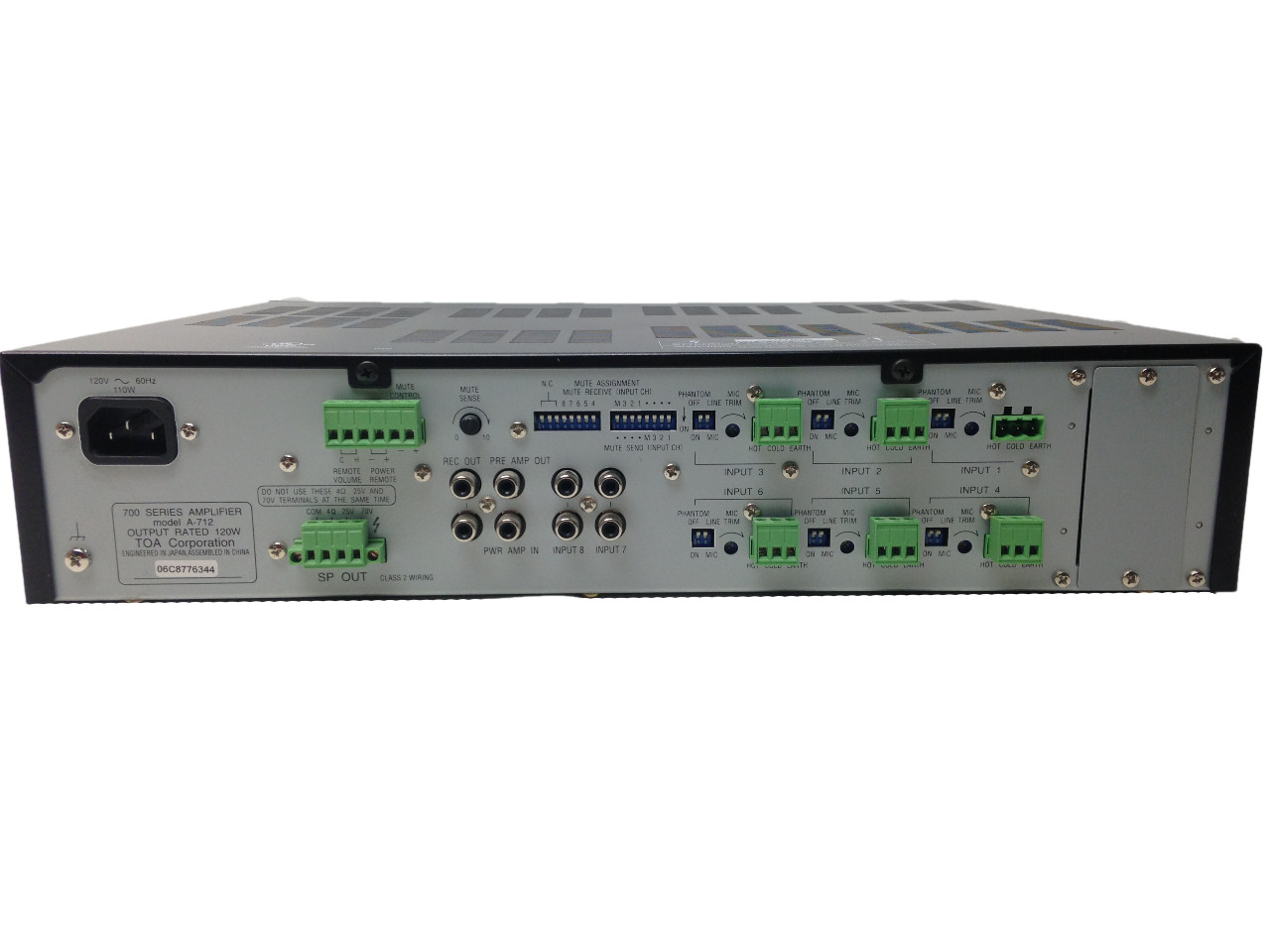 TOA A-712 Mixer Amplifier 700 Series Integrated Amplifier 120W | eBay