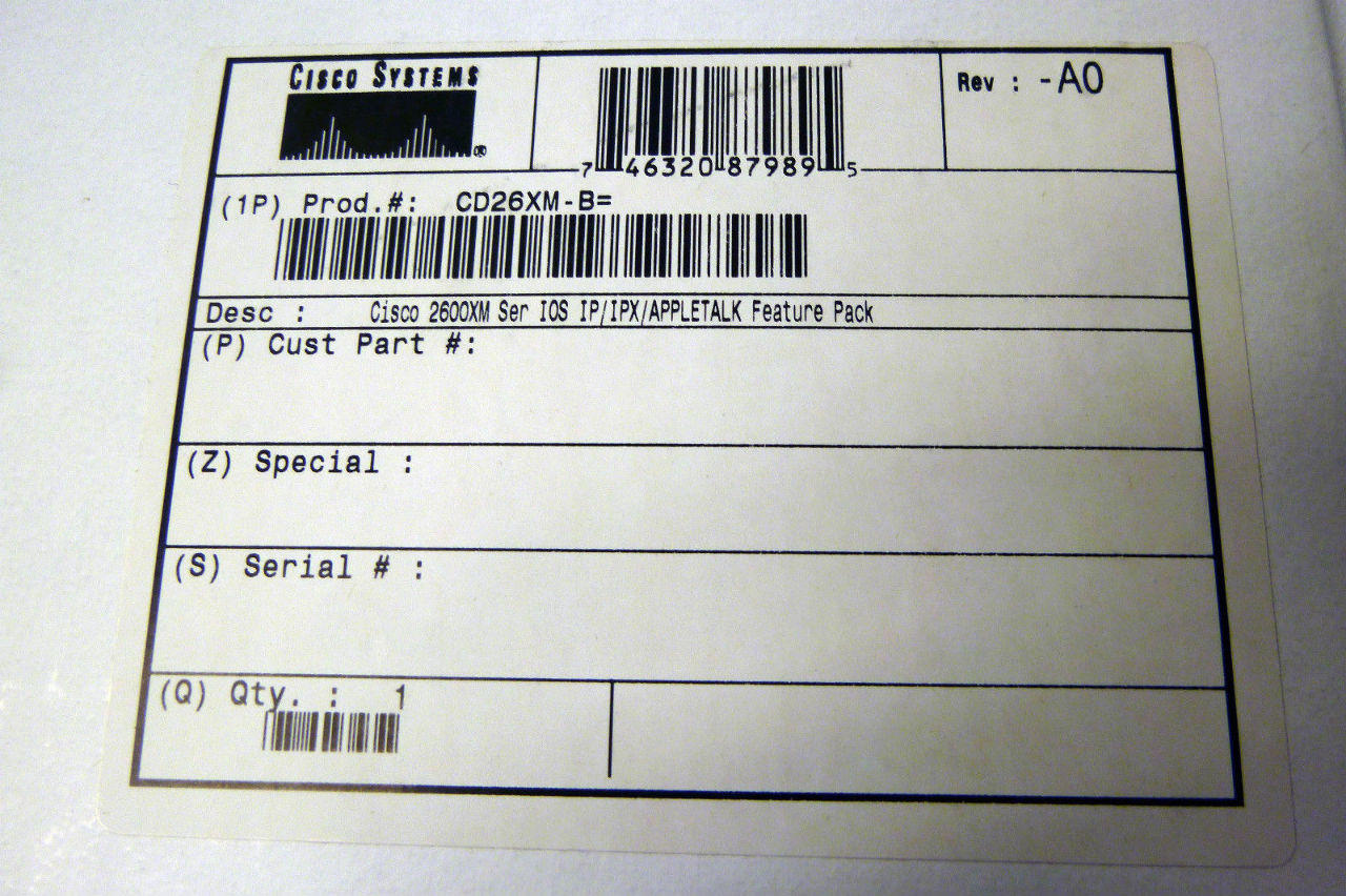 CD26XM-IPB Cisco IOS IP Base package license for 2600XM Series Router ...