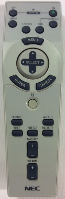 NEC Projector Remote Control RD389E, works with VT460, VT440, VT480 ...