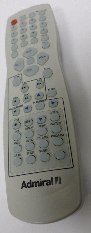 Admiral TV/DVD Remote Control VC532237 | ElectronicDepot USA