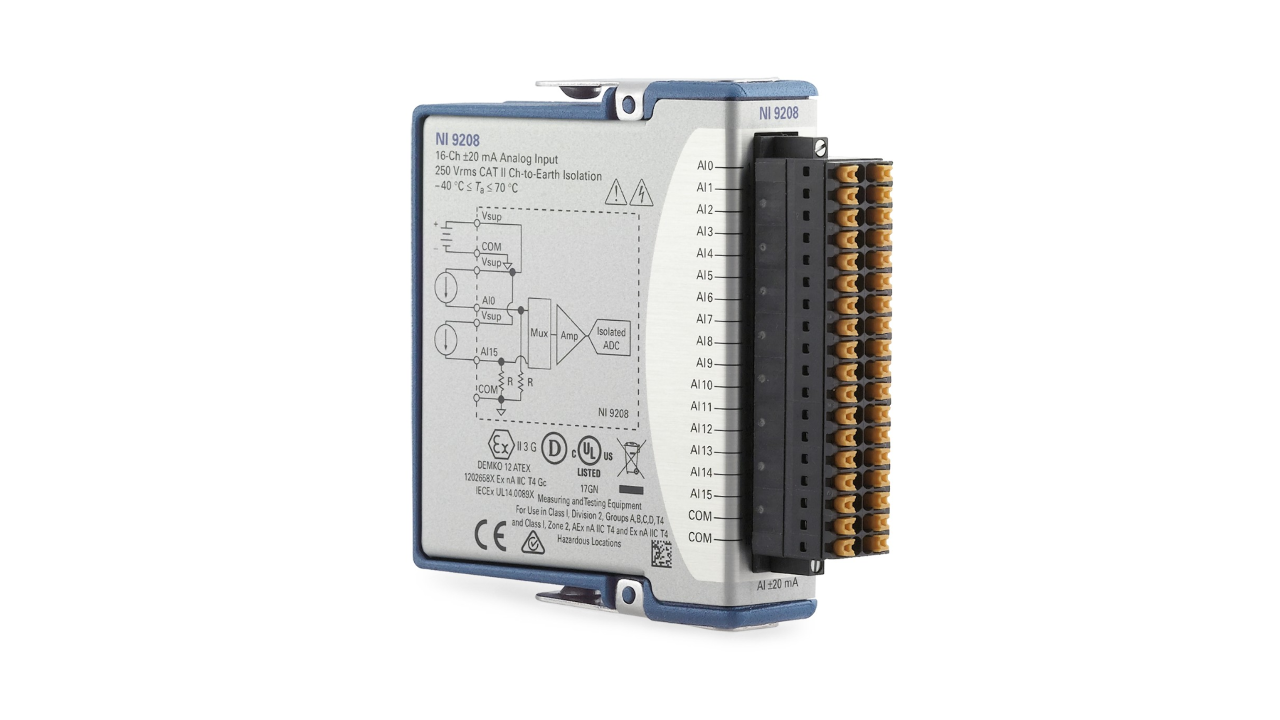 National Instruments NI-9208 16-Ch Current Input Module w/DSUB -New Sealed Box | SocoTek LLC