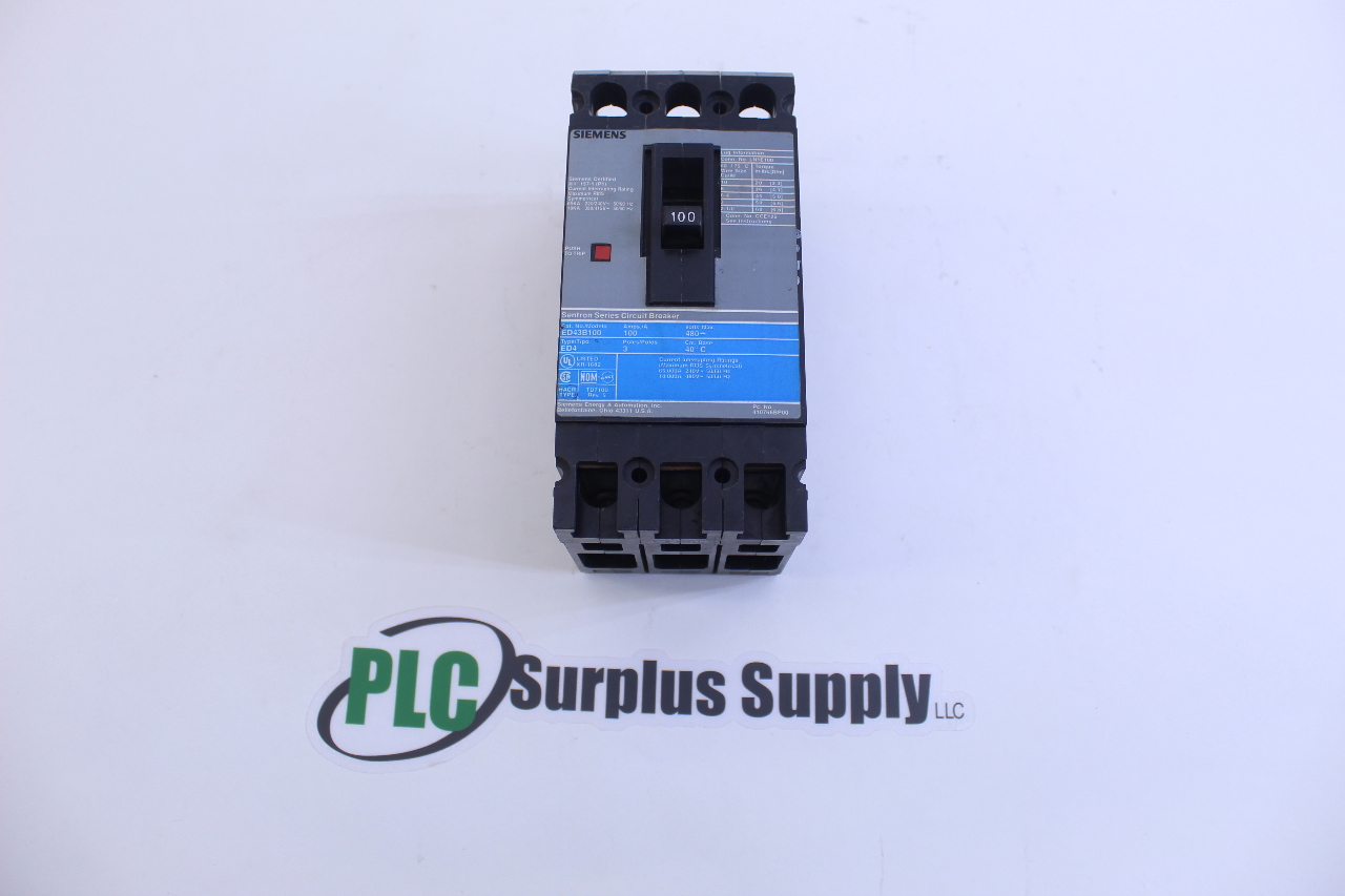 Siemens ED43B100 Sentron Series Circuit Breaker | PLC Surplus Supply, LLC
