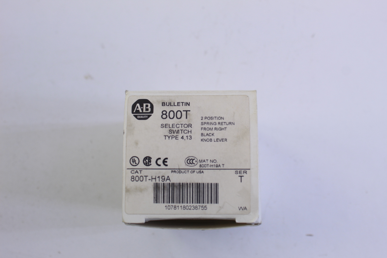 Allen Bradley 800T-H19A Selector Switch New in Box | PLC Surplus Supply ...