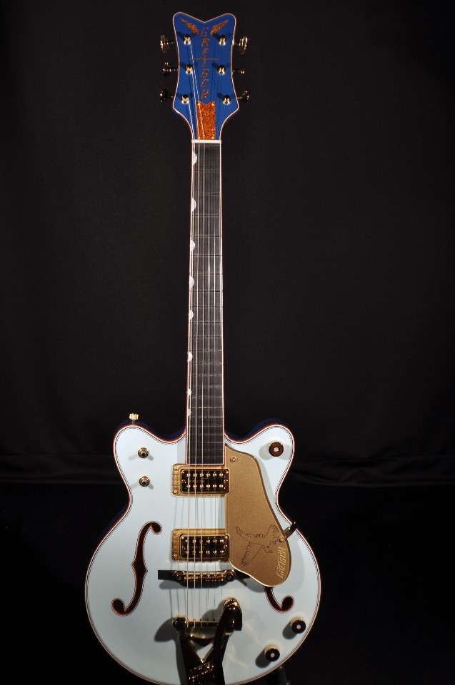 Gretsch USA Custom Shop 2tone Marine Blue Double Cutaway Falcon Jr ...