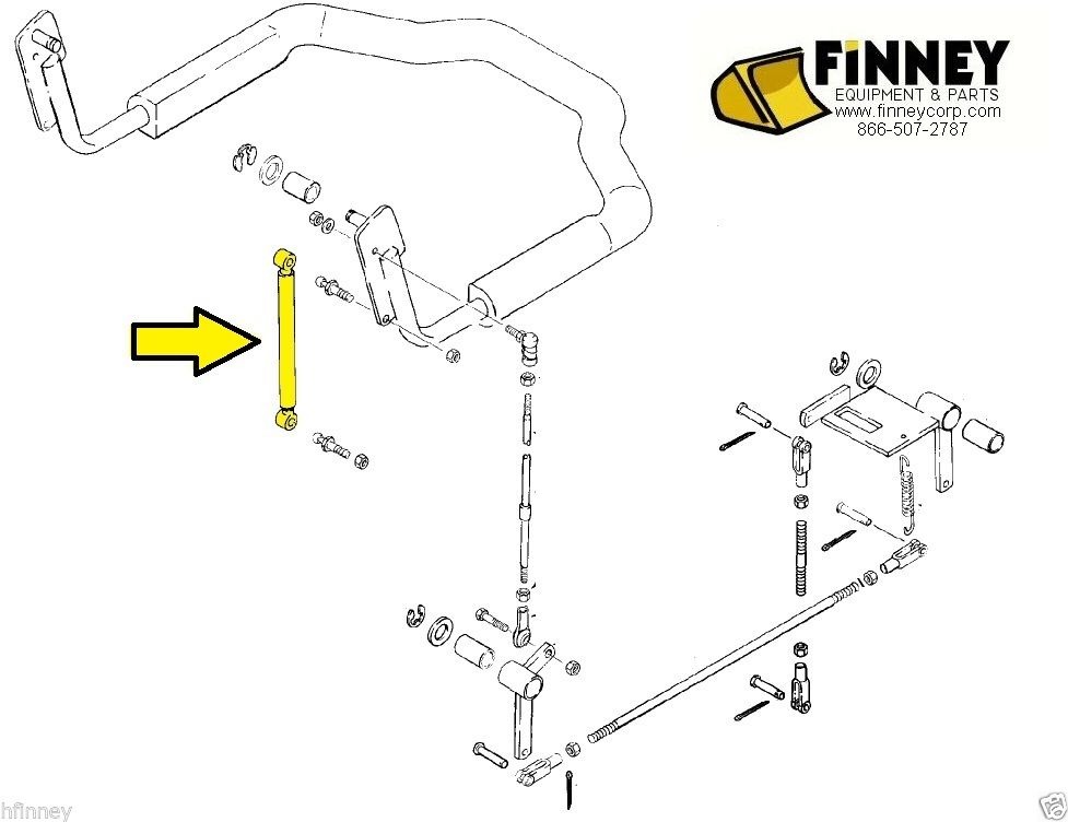 Case skid steer safety bar spring cylinder 128461A2 new | Finney ...