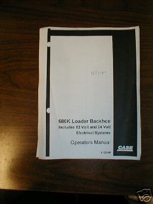 Case 680K Loader Backhoe Operators Manual 9-12900 | Finney Equipment ...