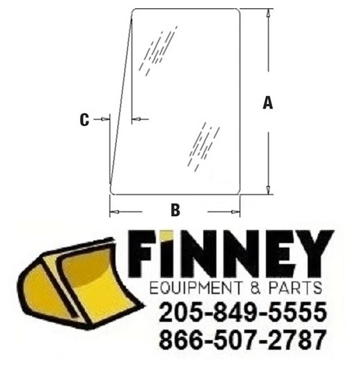 Case 580C LOADER backhoe rear left right side glass window CG6123 ...