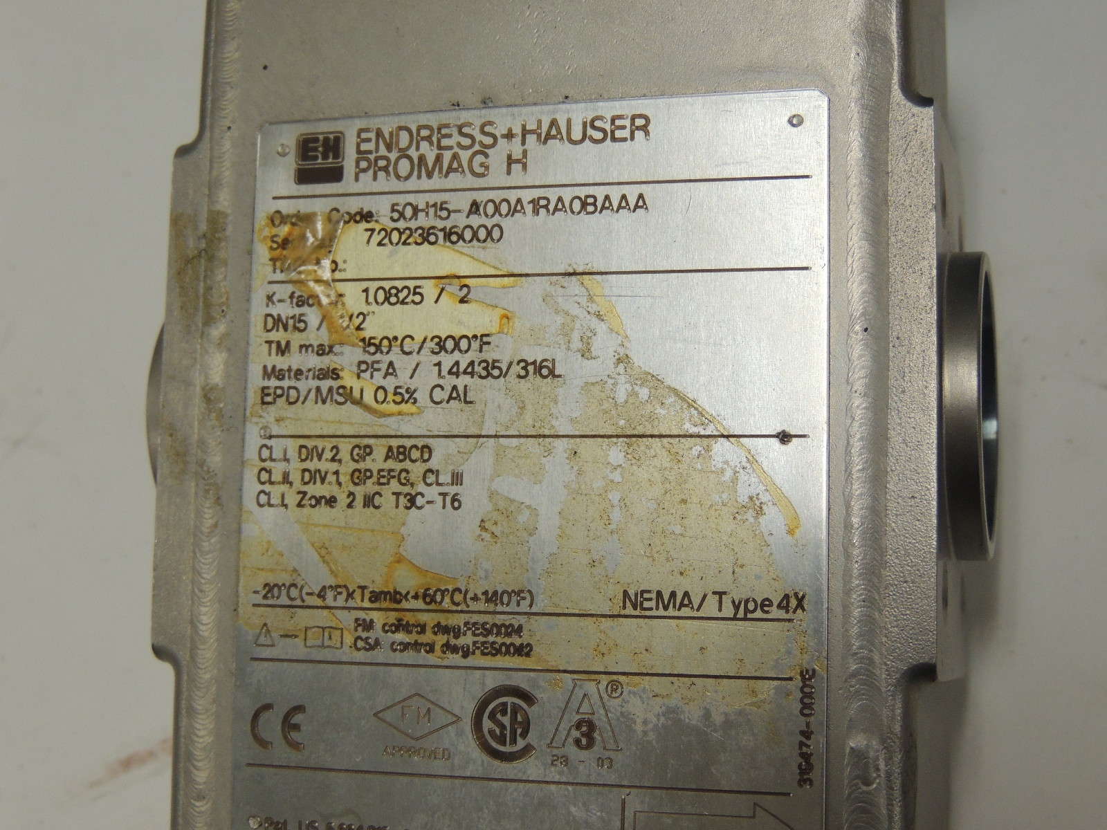 New Endress Hauser Promag H Flowmeter 50H15-A00A1RA0BAAA | eBay