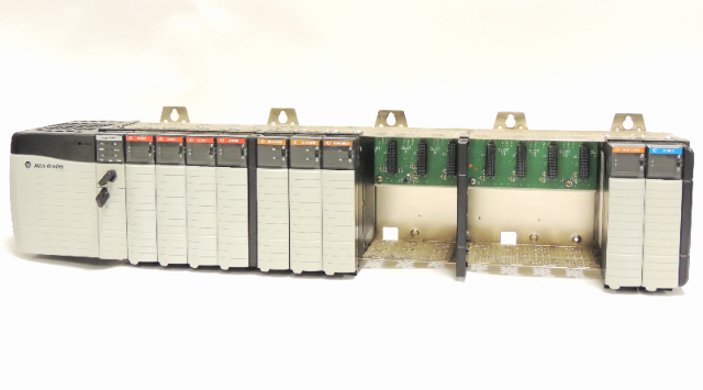 Used Allen Bradley Control Logix 17 Slot PLC Rack 1756-L55/A+I/O ...