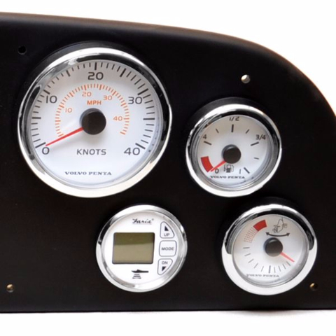 MERCURY VOLVO PENTA 25 1/2 X 7 5/8 INCH DIESEL I/O BOAT GAUGE DASH ...