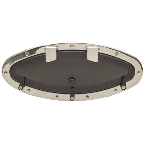 Bomar Boat Portlight Window | Stainless Steel Smoke Tint 18 Inch