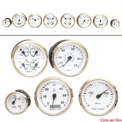 Larson Boat Gauge Set | 310 / 330 Cabrio Silver White (Set of 8) | eBay