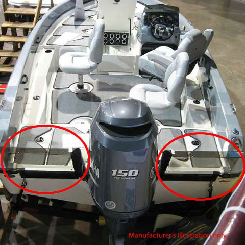 Triumph 7206-1211 OEM Boat Transom Trolling Motor Splash Guard (Set of ...