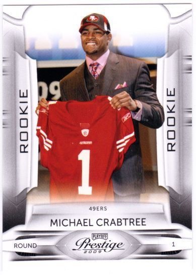 MICHAEL CRABTREE 2009 Playoff Prestige SP Draft Short Print Rookie Card ...