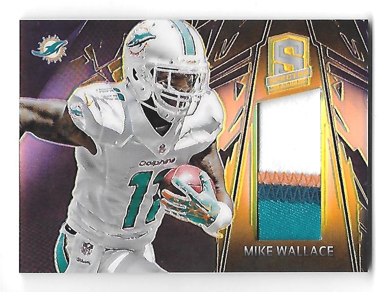 MIKE WALLACE 2013 Panini Spectra Materials gold patch /10 4 color Miami ...