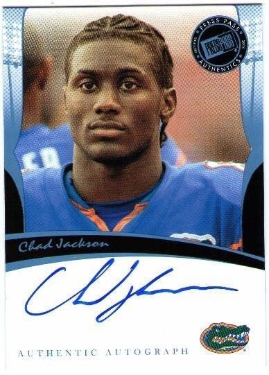 CHAD JACKSON 2006 Press Pass Blue Autograph Rookie On Card Auto PR 50 ...