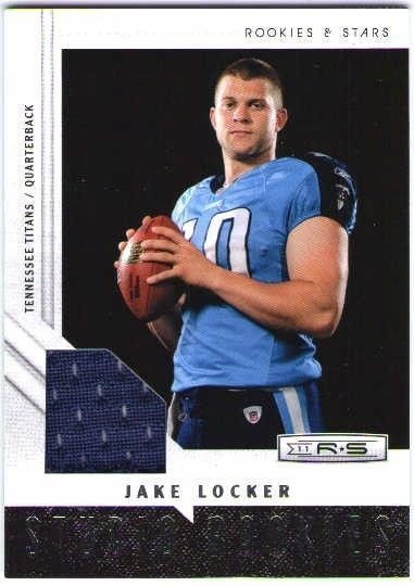 JAKE LOCKER 2011 Rookies Stars Studio Material Swatch 277/299 Huskies ...